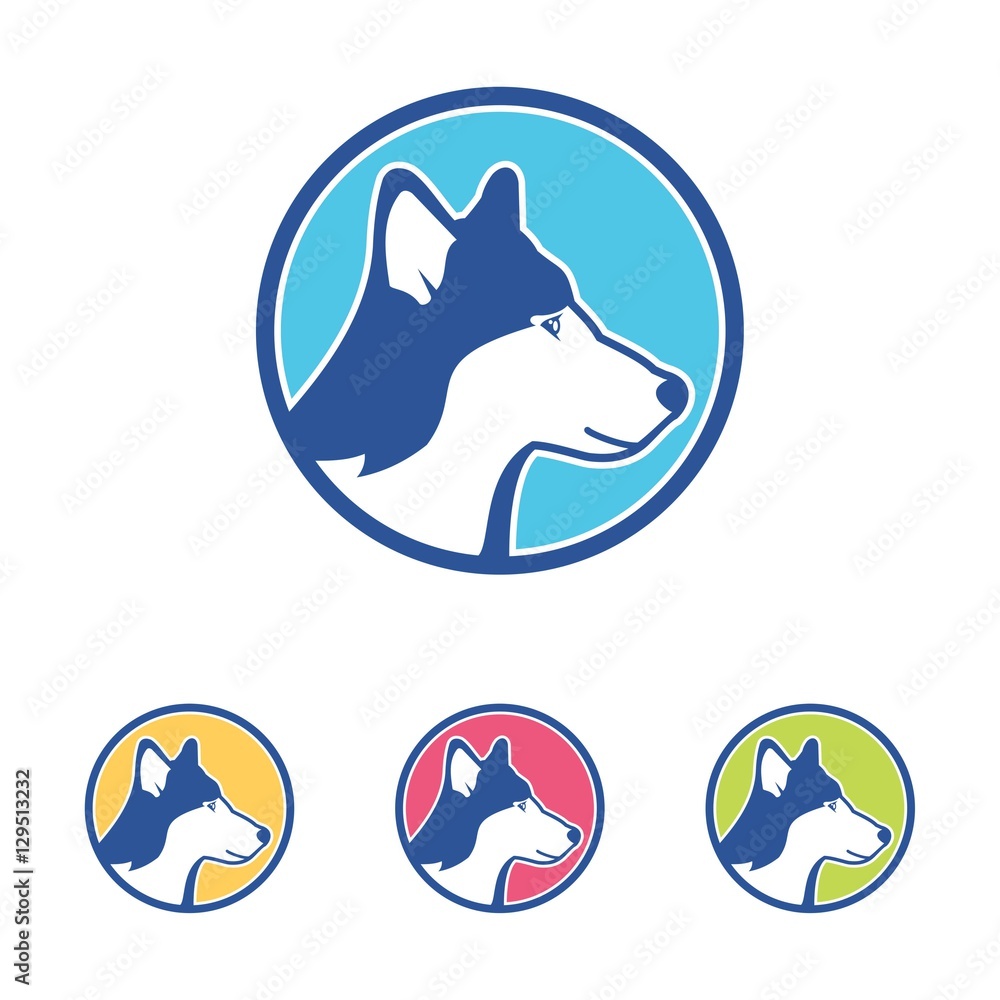Dog Circular Logo Stock Vector | Adobe Stock