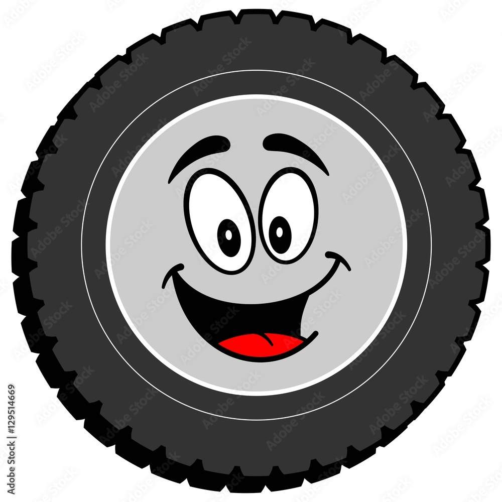 Vettoriale Stock Tire Cartoon | Adobe Stock