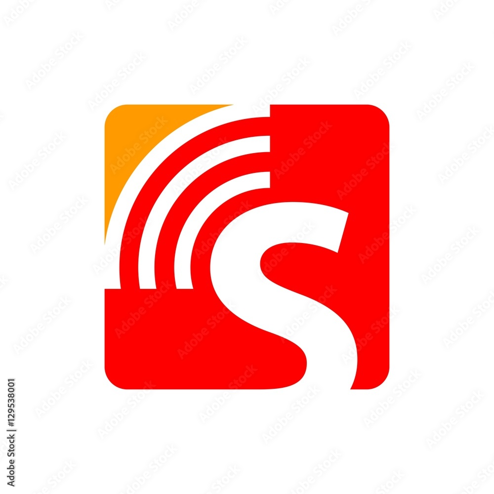 signal logo with letter S. Stock Vector | Adobe Stock
