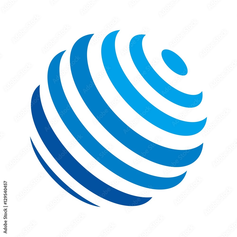 globe sphere logo. universe logo. icon vector. Stock Vector | Adobe Stock