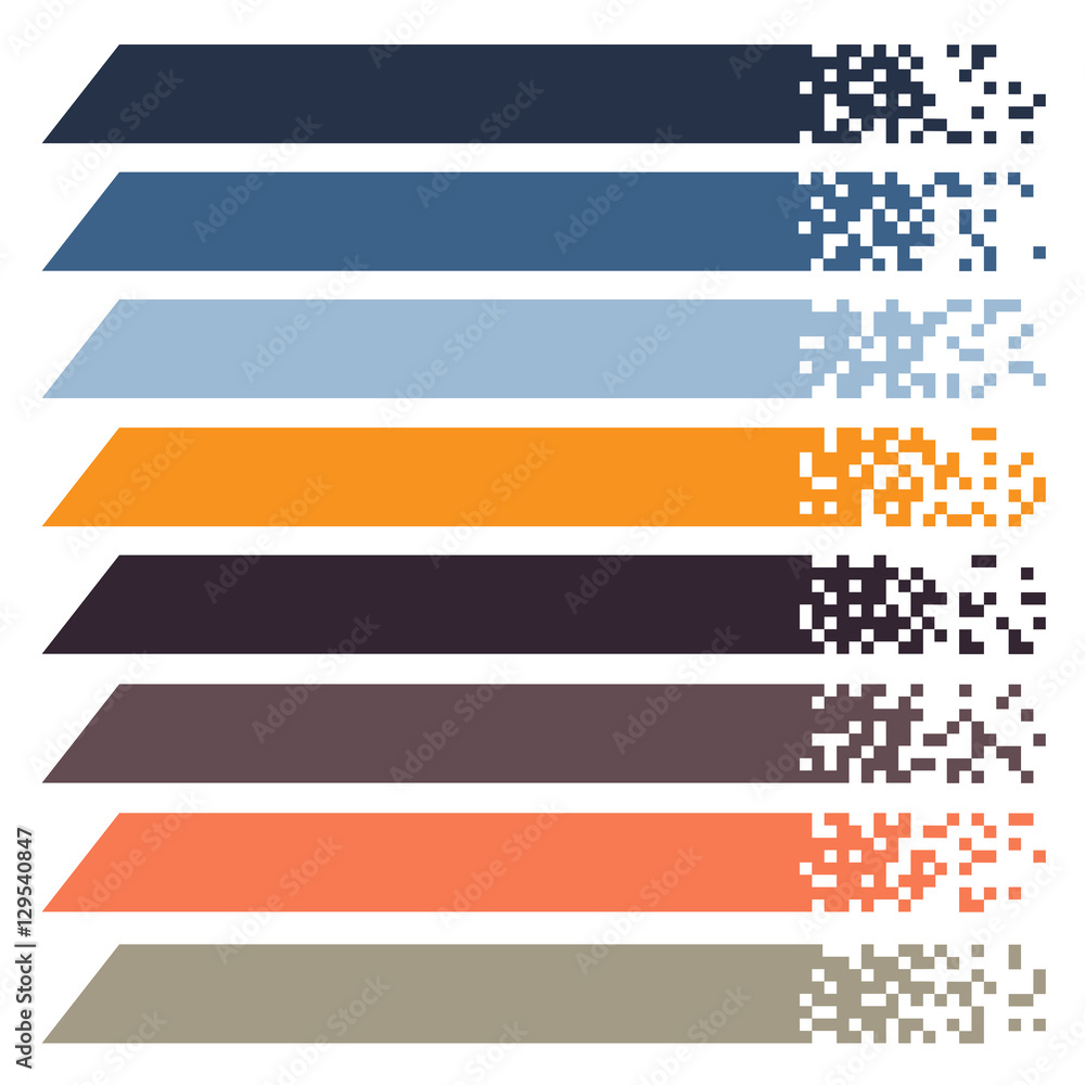 Set of color modern pixel banners for headers Stock Vector | Adobe Stock