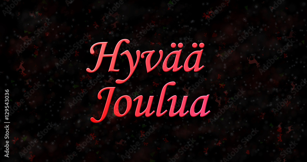 Merry Christmas text in Finnish Merry Christmas text in Finnish