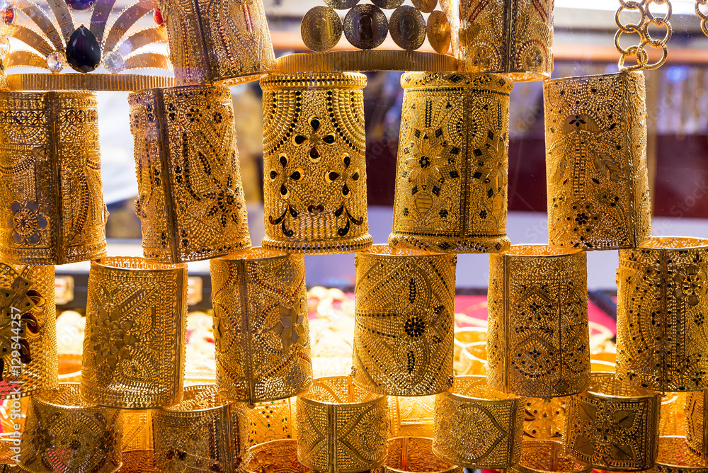Gold Jewelry at the Grand Bazaar in Istanbul, Turkey . Stock Photo ...