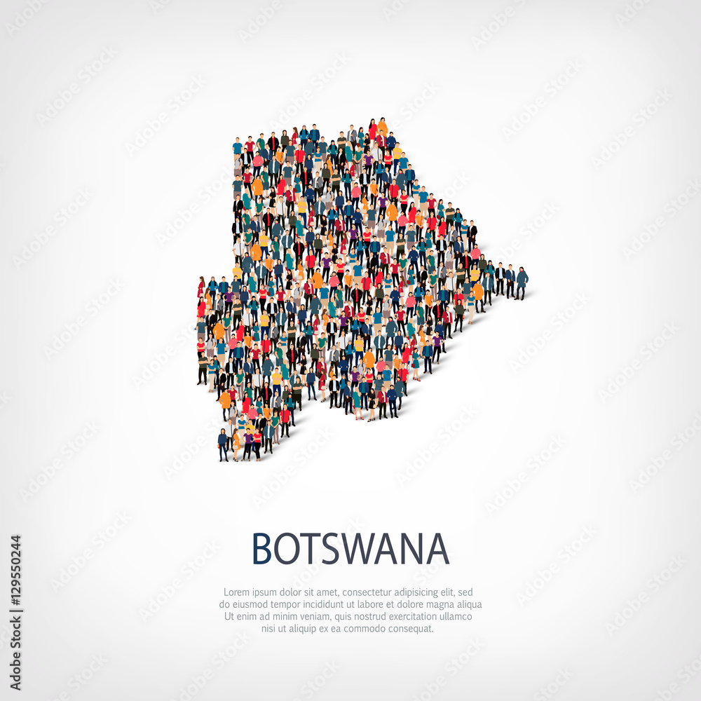 people map country Botswana vector Stock Vector | Adobe Stock