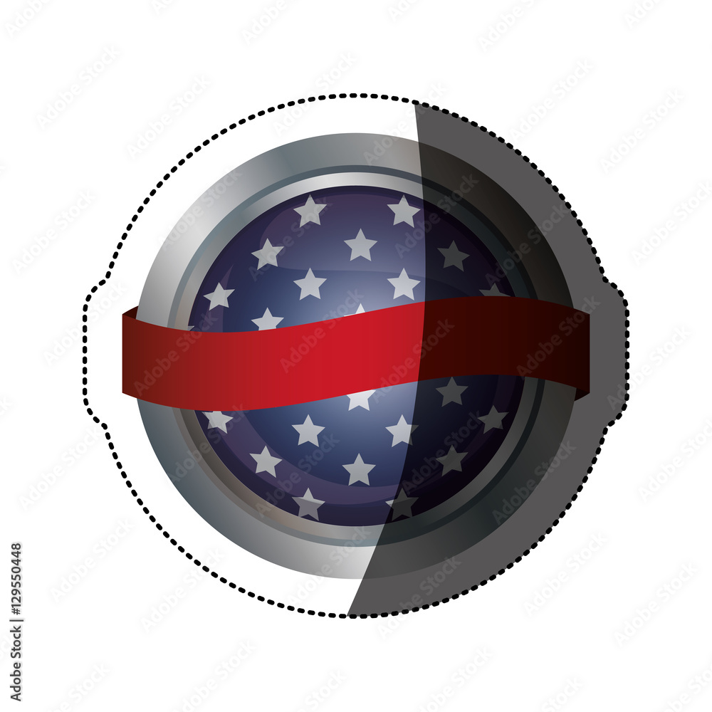 Usa flag inside button icon. United nation us country and american ...