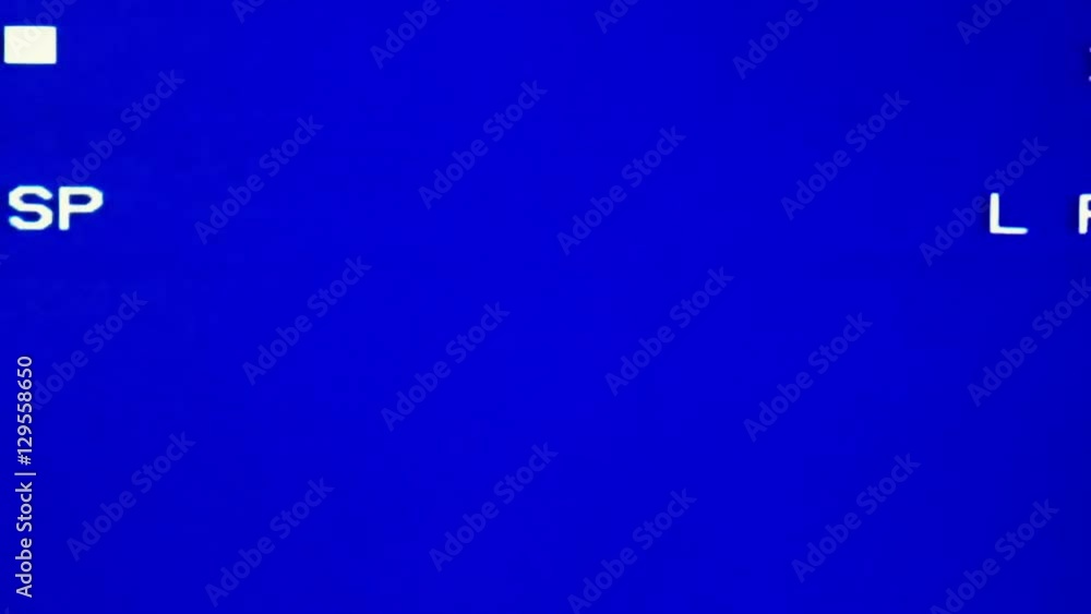 Retro VHS screen with white noise and flickering glitch. Great for a ...