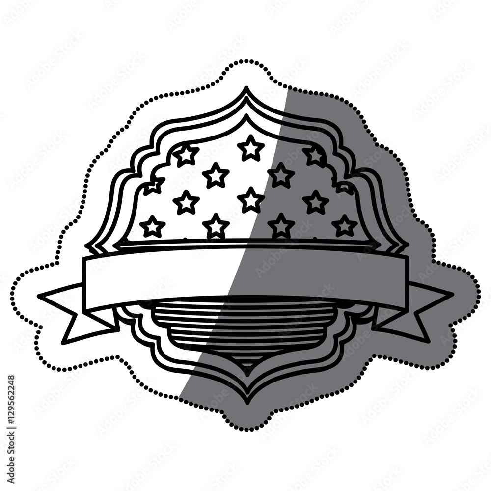 Usa flag inside frame with ribbon icon. United nation us country and ...