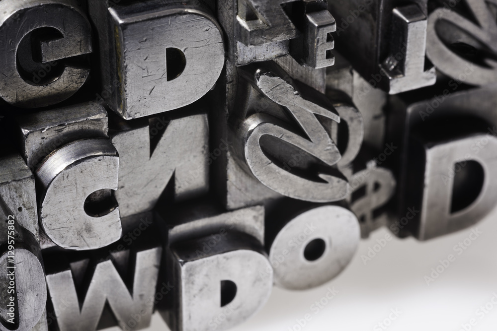 Metal Letterpress Types. Historical letterpress types, also called as ...