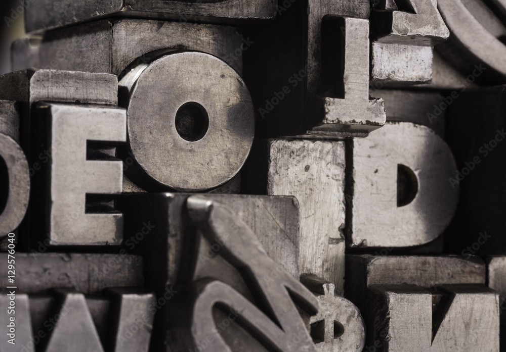 Metal Letterpress Types. Historical letterpress types, also called as ...