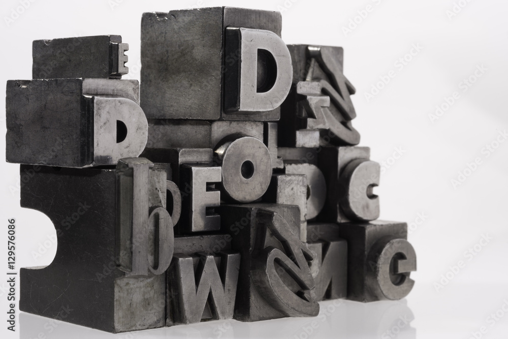 Metal Letterpress Types. Historical letterpress types, also called as ...