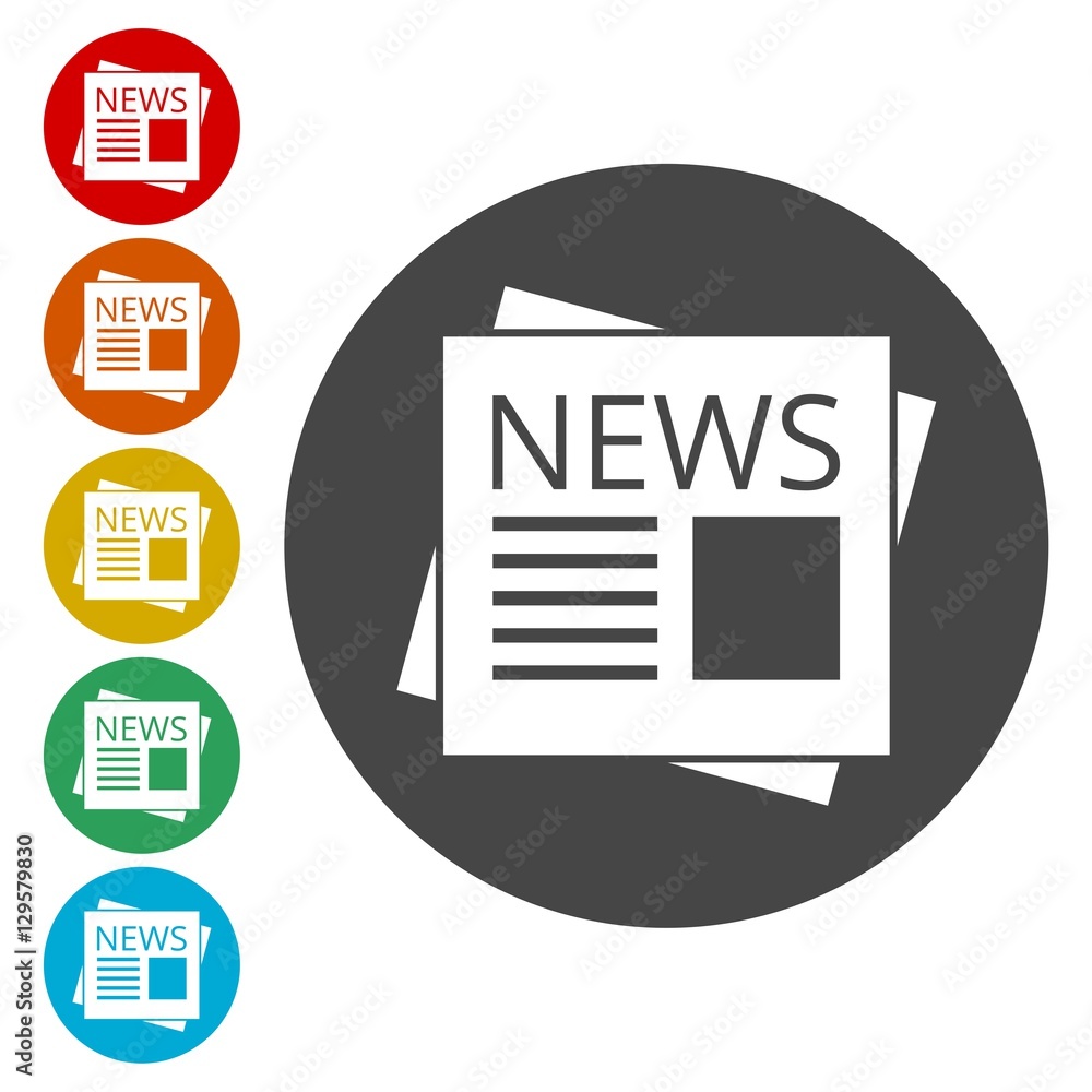 Newspaper icon, News icon Stock-Vektorgrafik | Adobe Stock