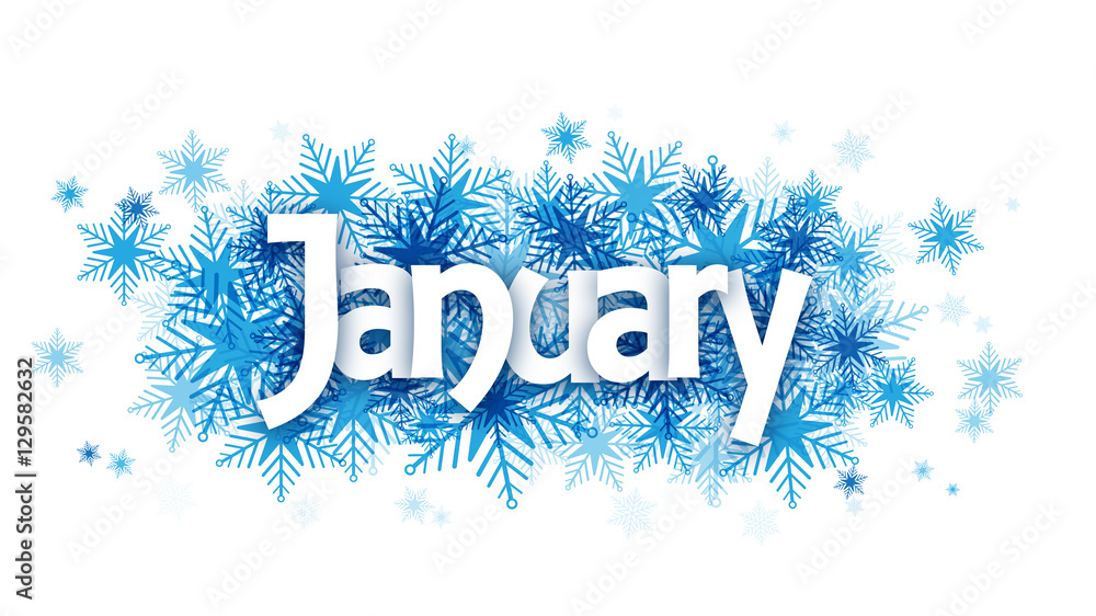"JANUARY" Vector Letters Icon Stock Vector | Adobe Stock