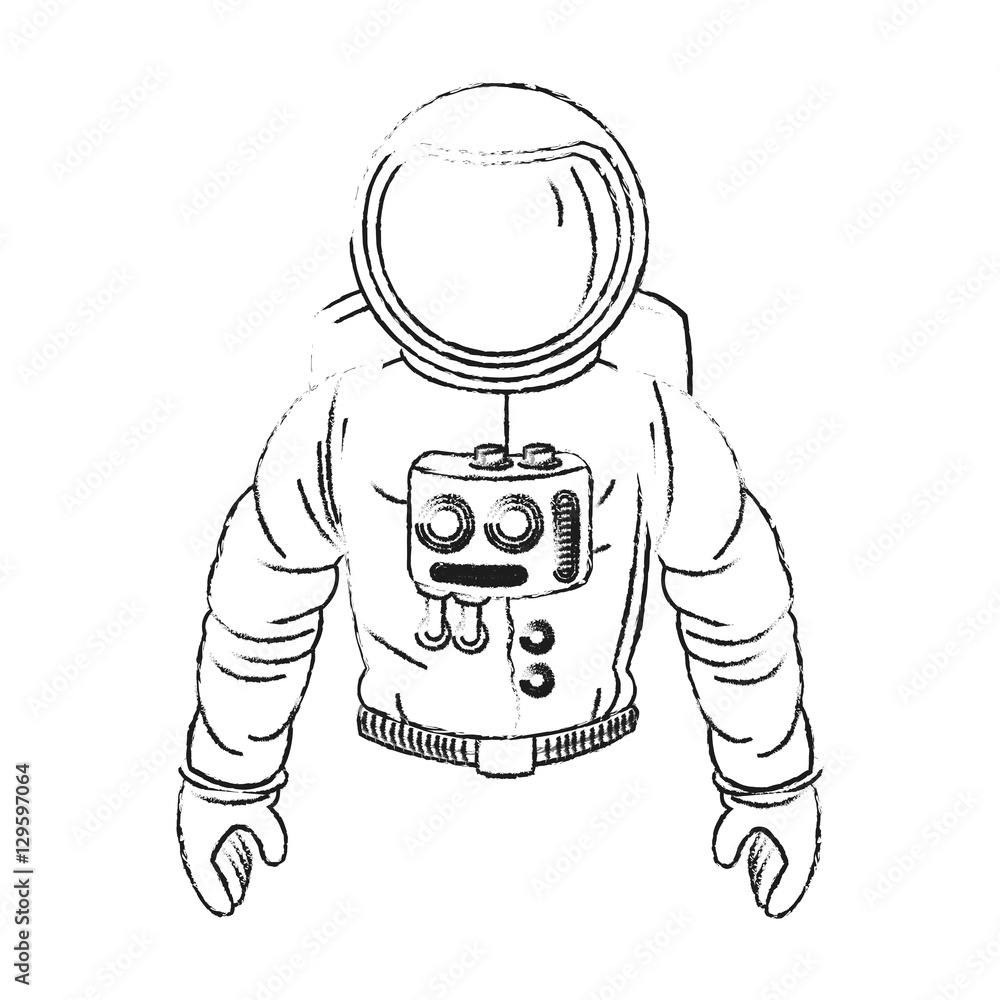 Astronaut cartoon icon. Spaceman cosmonaut pilot space and science ...