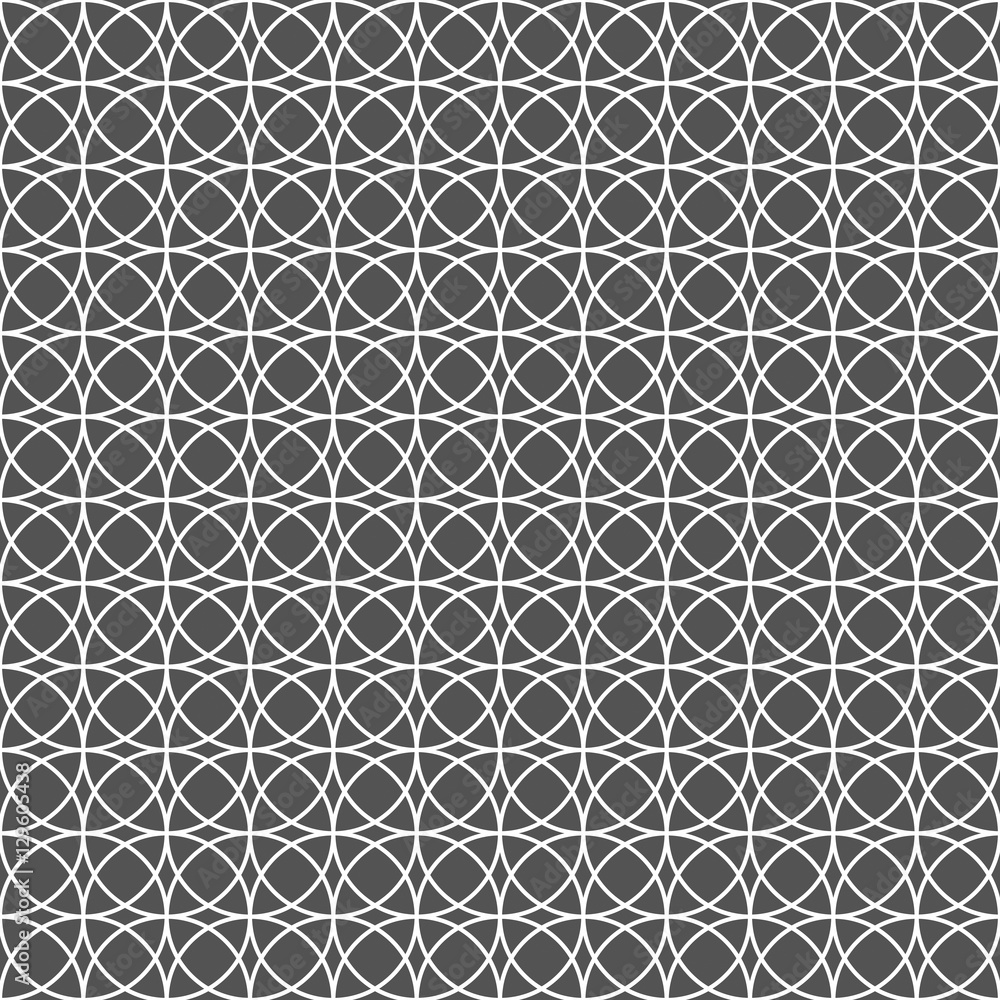 Seamless Intersecting Geometric Vintage Circle Pattern Stock Vector
