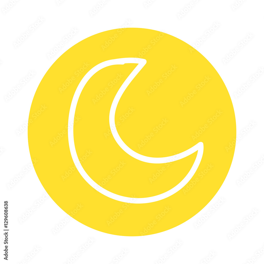 cute moon isolated icon vector illustration design Stock Vector | Adobe ...