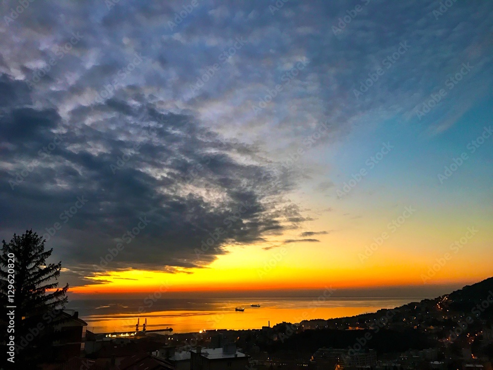 Dramatic sunset scene Stock Photo | Adobe Stock