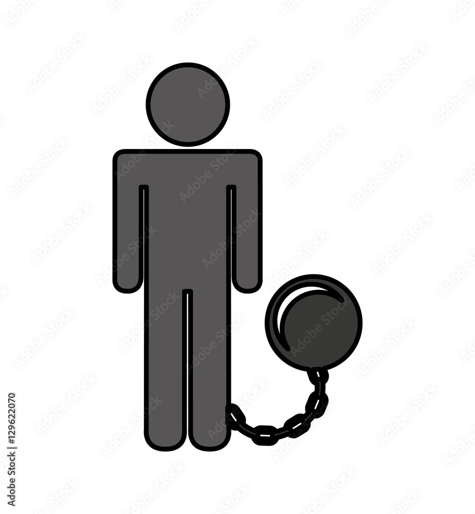 prisoner avatar silhouette icon vector illustration design Stock Vector ...
