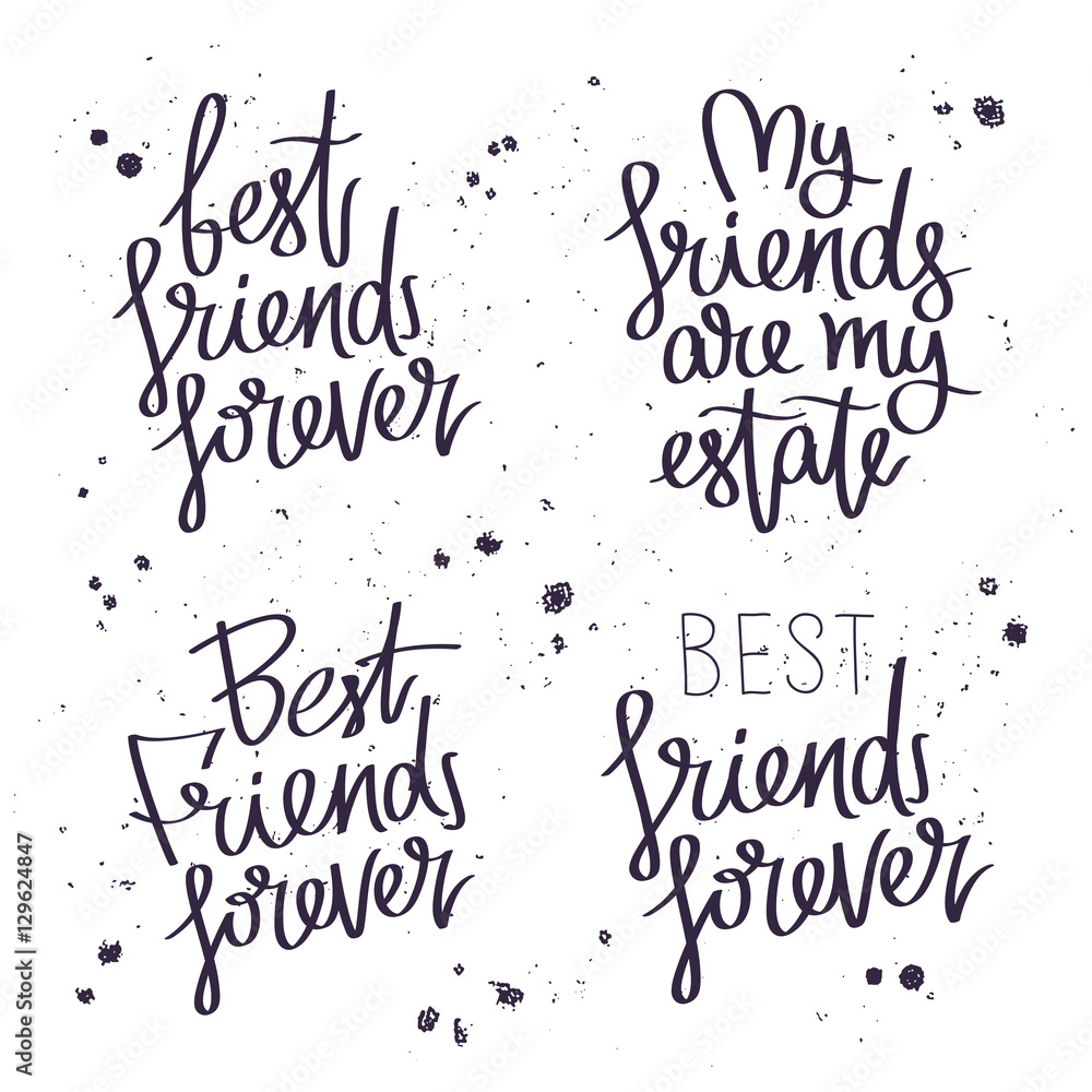 Best friends forever. Trend calligraphy Stock Vector | Adobe Stock