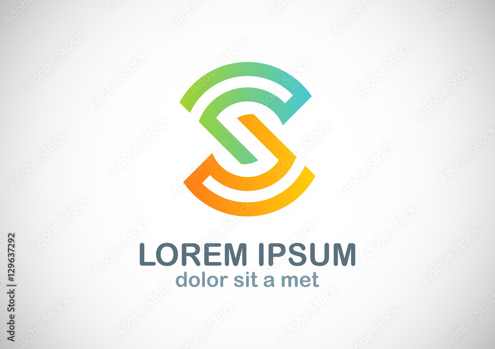 circle line round letter s logo Stock Vector | Adobe Stock