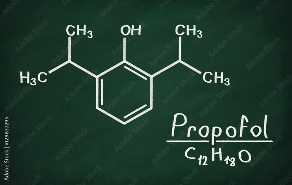 Structural model of Propofol Stock Illustration | Adobe Stock