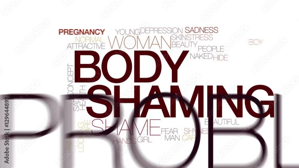 Body shaming animated word cloud. Kinetic typography. vídeo do Stock ...