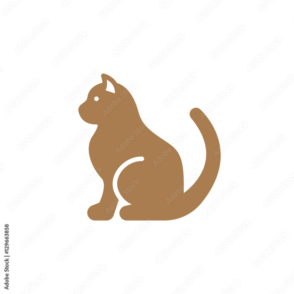 Pet cat icon vector, filled flat sign, solid colorful pictogram ...