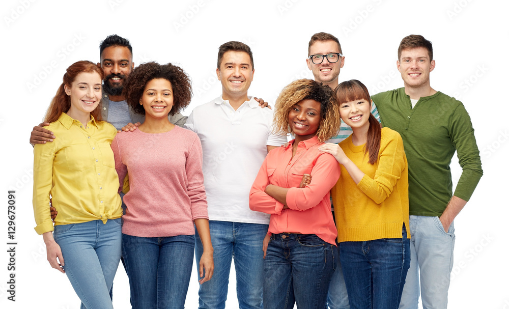 international group of happy smiling people Stock Photo | Adobe Stock