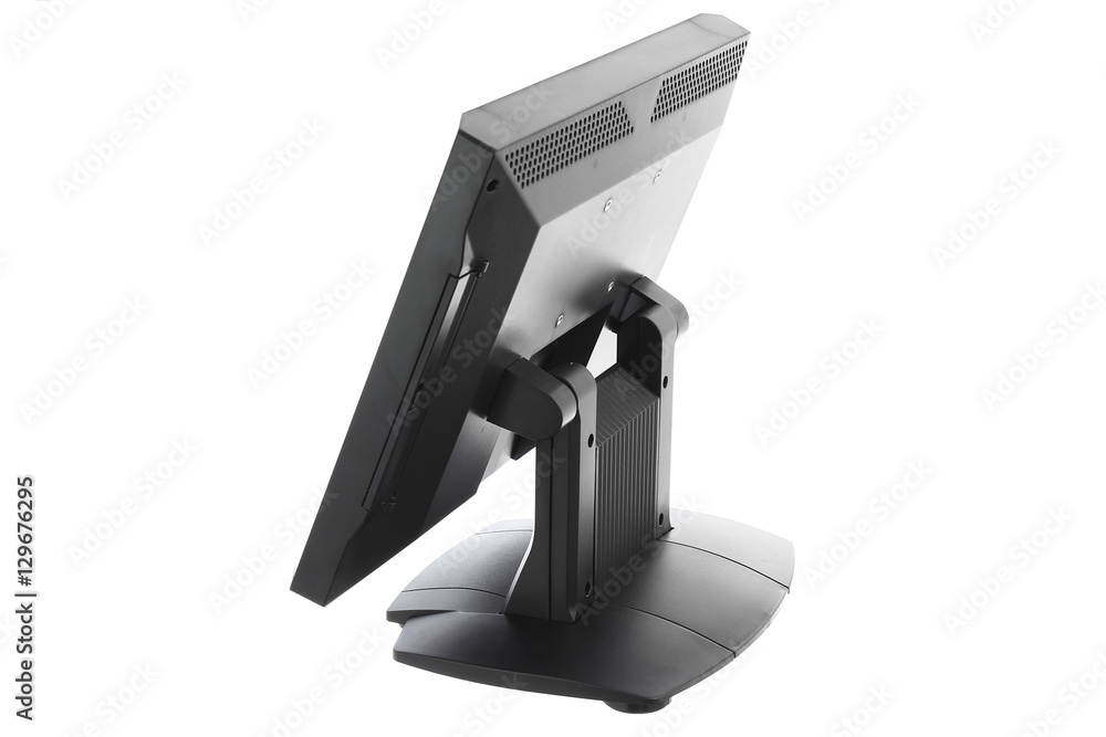 Point Of Sale System with Screen Monitor On White Background Stock ...