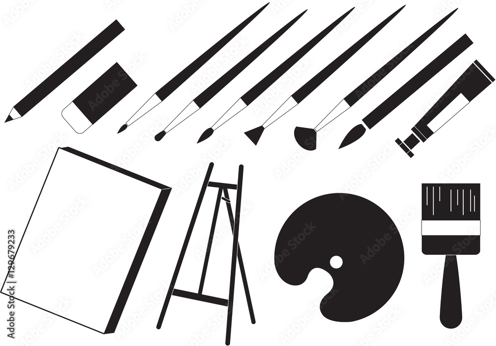 Painting Equipment Stock Vector | Adobe Stock