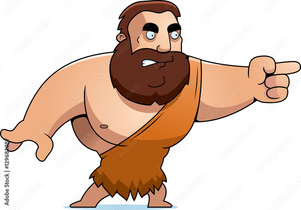 Cartoon Barbarian Angry Stock Vector | Adobe Stock