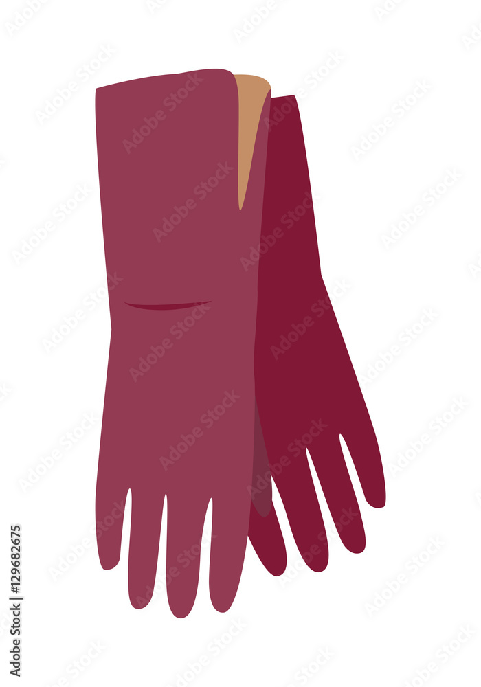 Leather Gloves Vector Illustration in Flat Design Stock Vector | Adobe ...