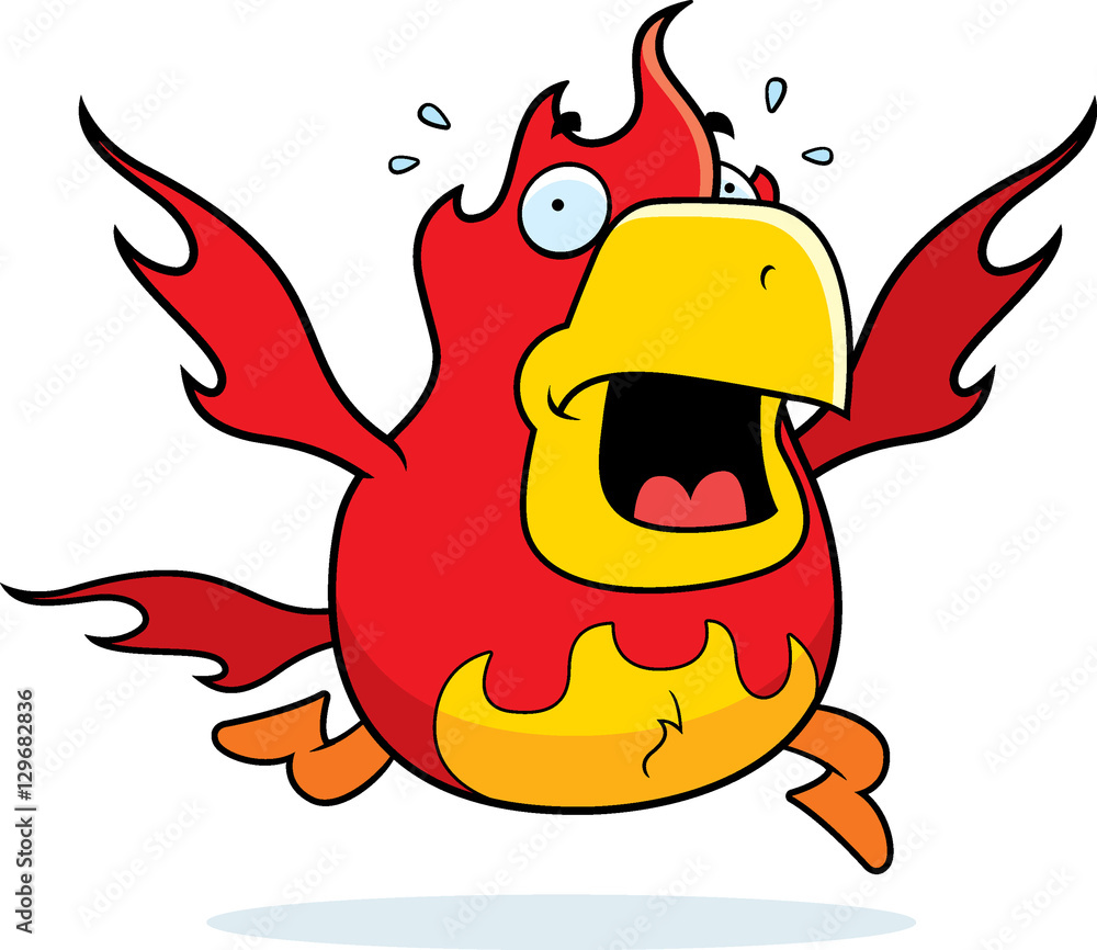 Cartoon Phoenix Panic Stock Vector | Adobe Stock