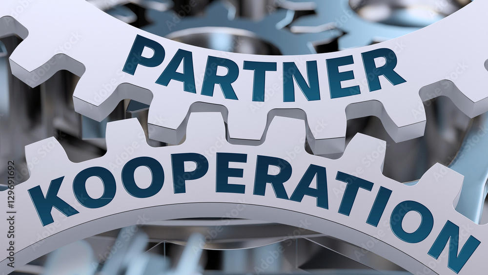 Partner Kooperation in Industrie und Produktion Stock Illustration | Adobe Stock