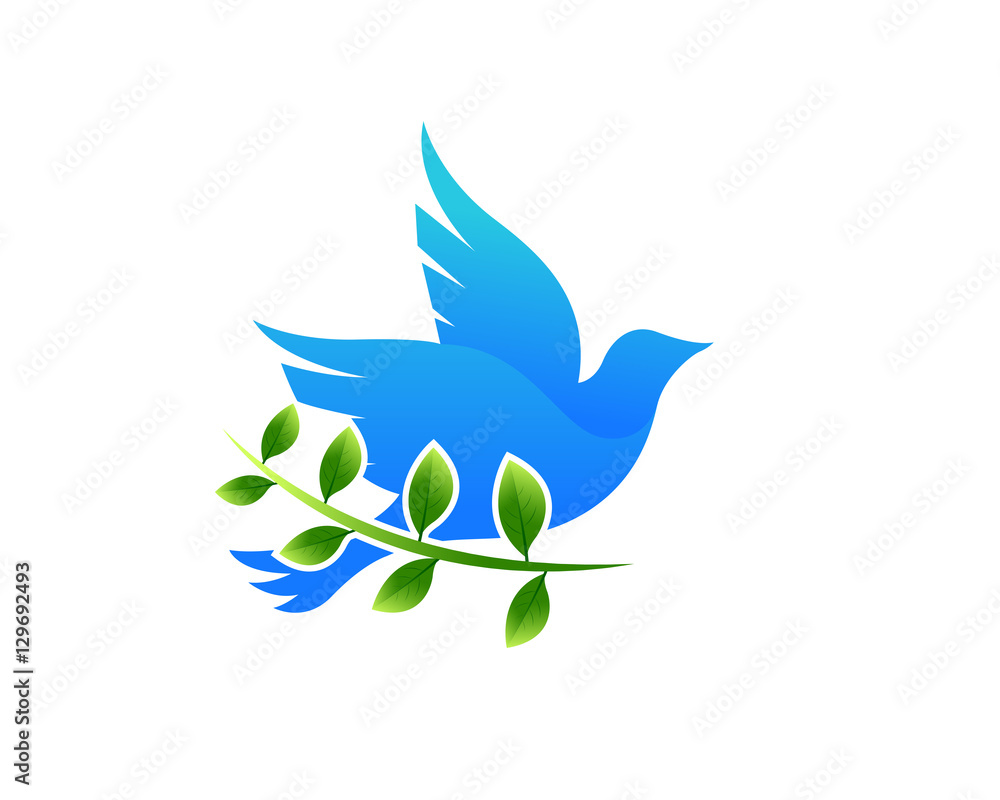 Modern Bird Logo - Dove Peace Symbol Stock Vector | Adobe Stock