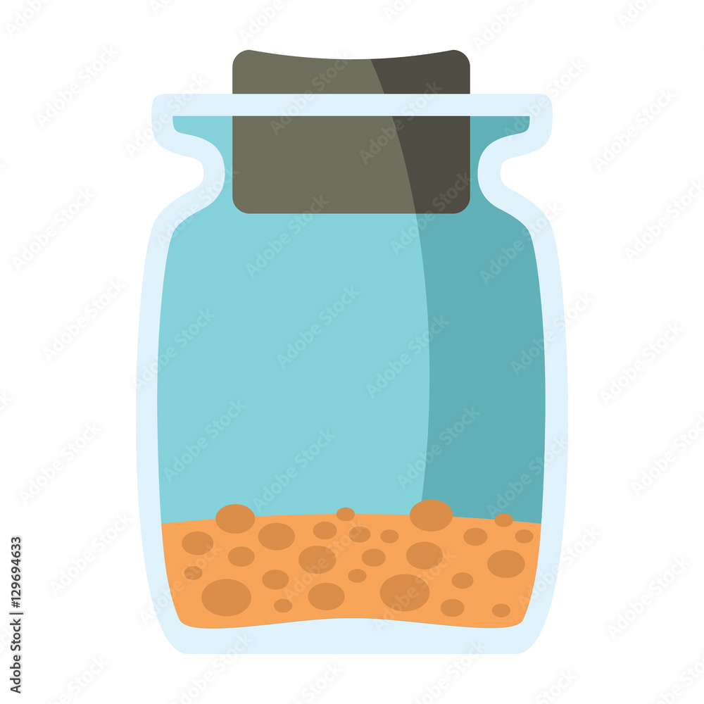 Jars with spices in cartoon flat style Stock Vector | Adobe Stock