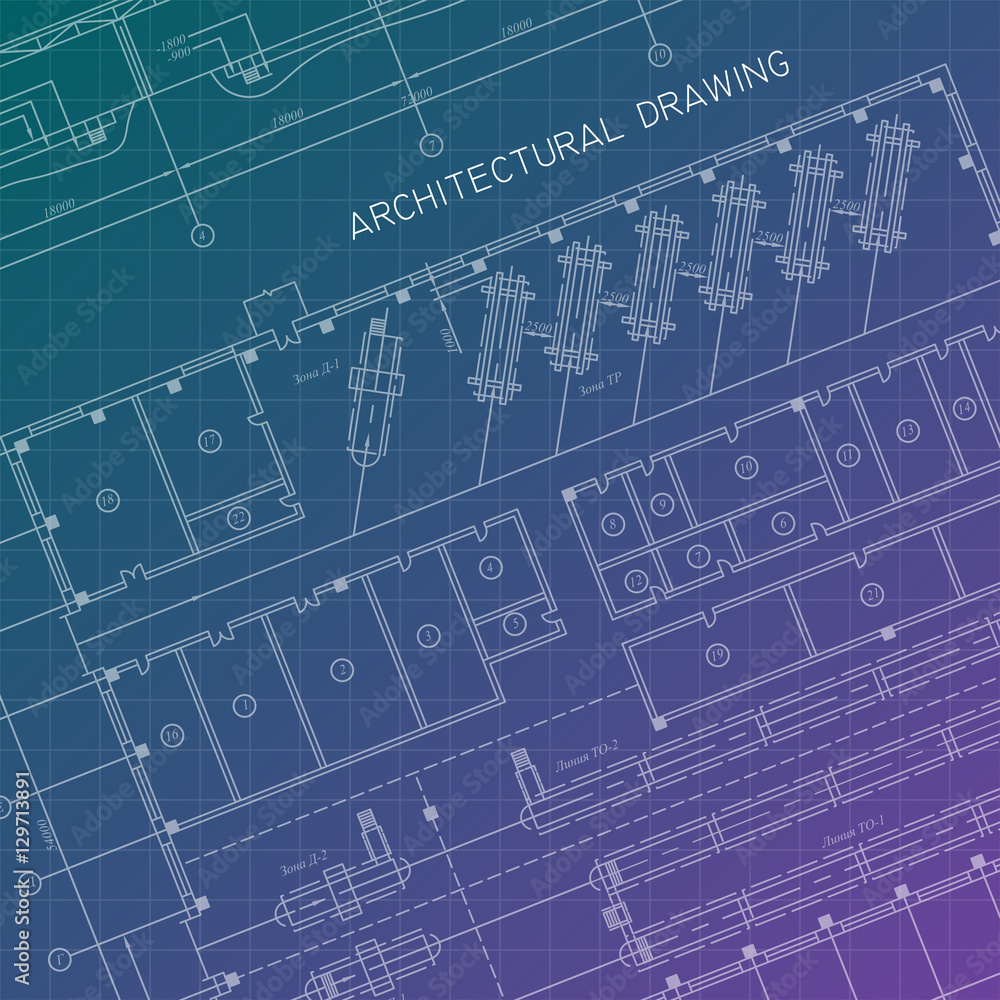 Architectural drawing. Architectural plan in vector. Stock Vector ...