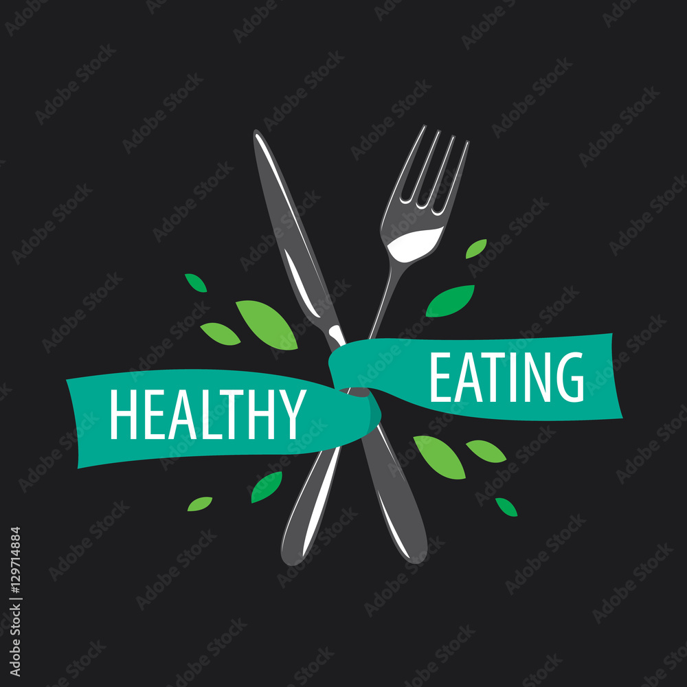vector logo healthy eating Stock Vector | Adobe Stock