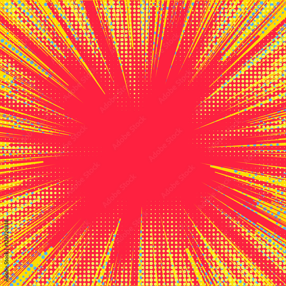 Explosion steam bubble pop-art web header set - funny funky banner comics background. Vector ...