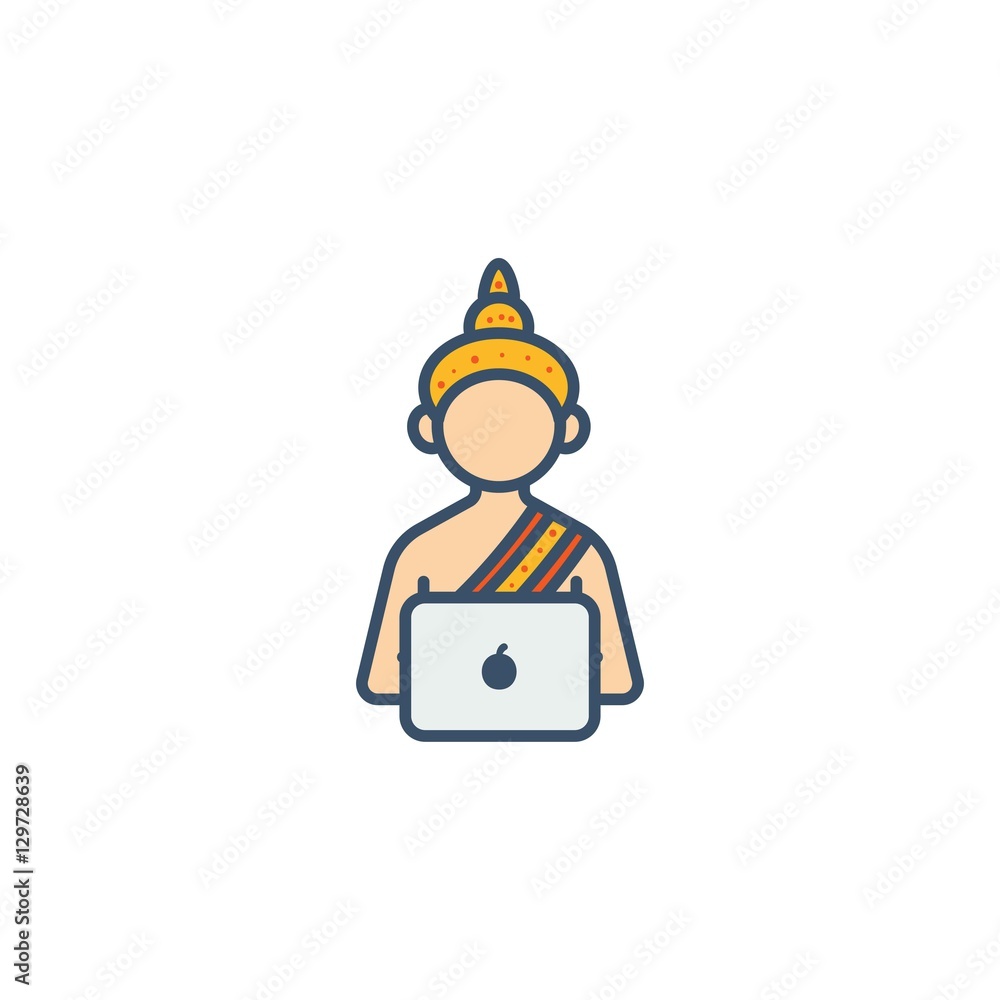 Computer Guru Logo Design Element Stock Vector | Adobe Stock