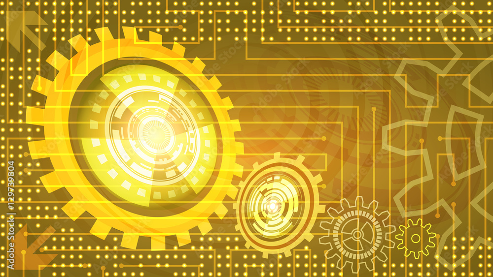 Yellow Technology Background