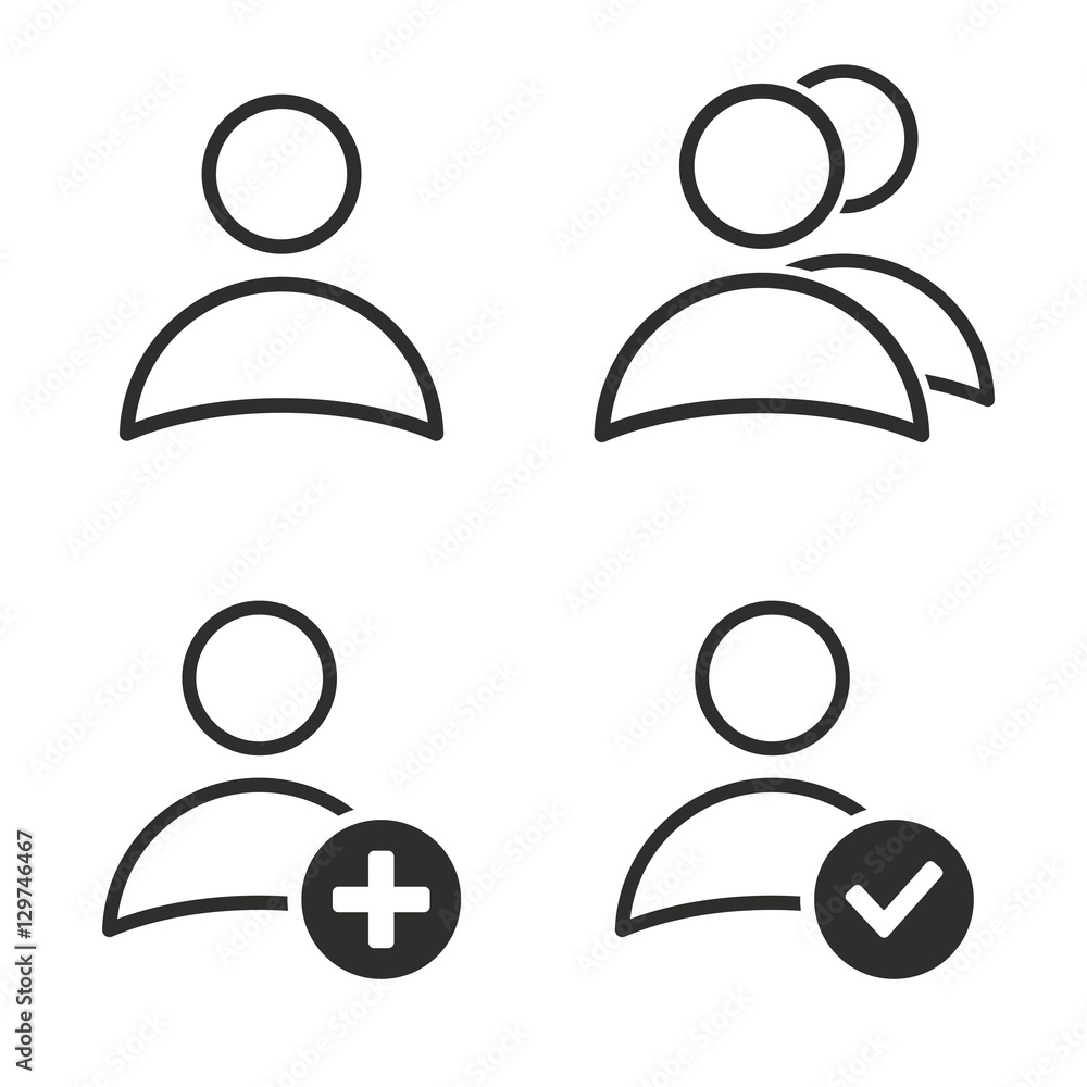 Account icon set. Stock Vector | Adobe Stock