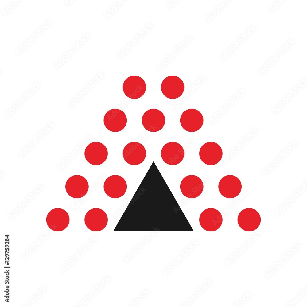 letter A form by dots. the dots forming a letter A, logotype. vector ...