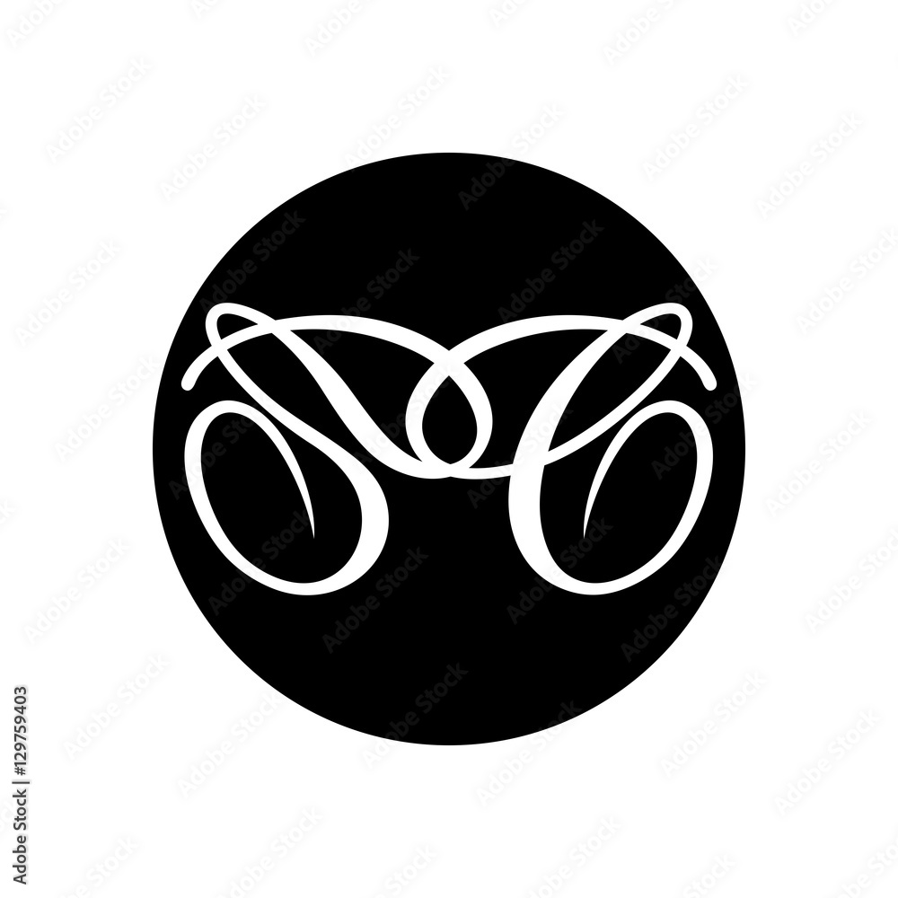 letter S and C logotype with script style. classic frame. Stock Vector ...