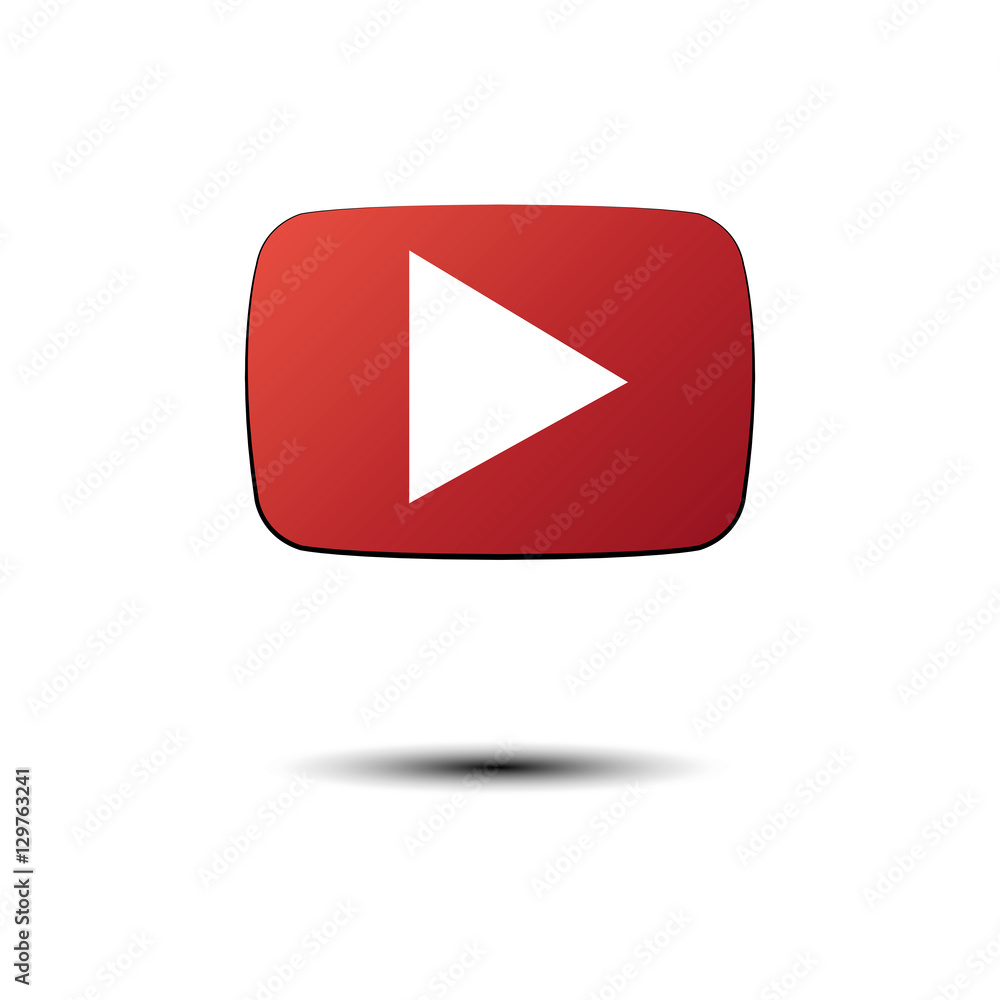 YouTube Icon vector Stock Vector | Adobe Stock
