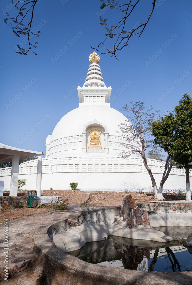 Shanti stupa - the Buddhist stupa of the peace, constructed in ...