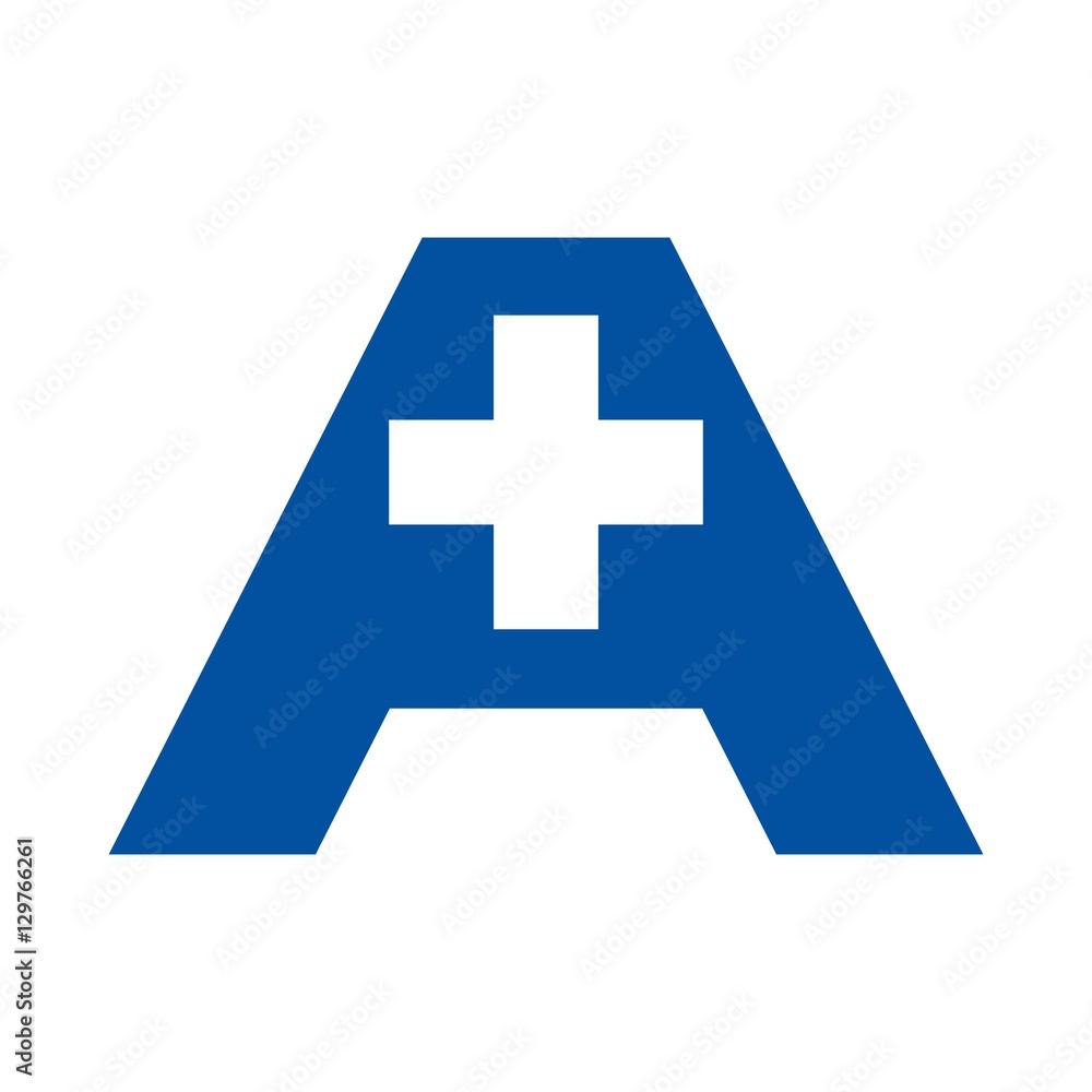 health care logo. letter A logo for medical company. vector icon ...