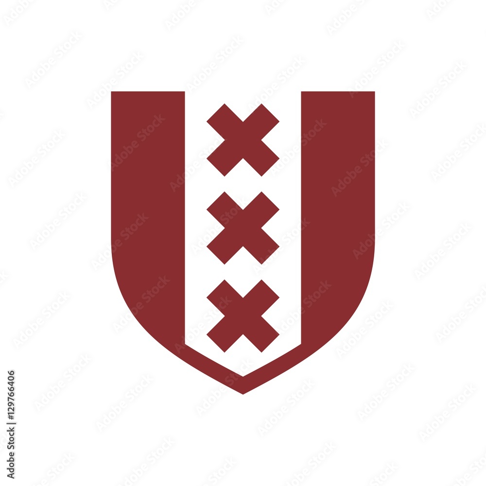 amsterdam netherland shield. amsterdam coat of arm. vector symbol ...