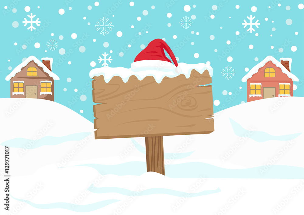 Blank Wooden Christmas Sign