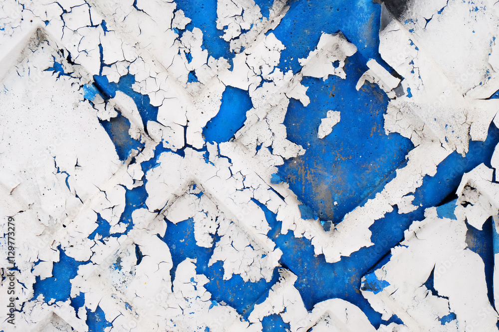 crumbling surface of old paint painted on a concrete surfaces Stock ...