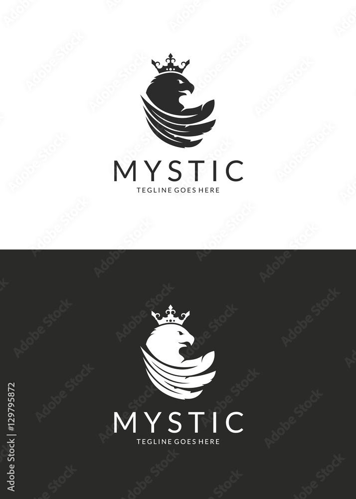 Mystic logo. Majestic Eagle illustration Stock Vector | Adobe Stock
